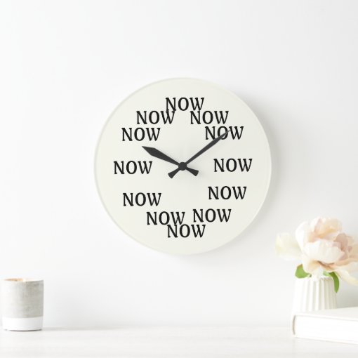 The time is now clock | Zazzle
