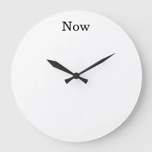 The Time is Now Clock | Zazzle
