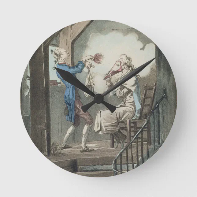 The Toilet of an Attorney's Clerk, engraved by Phi Round Clock | Zazzle