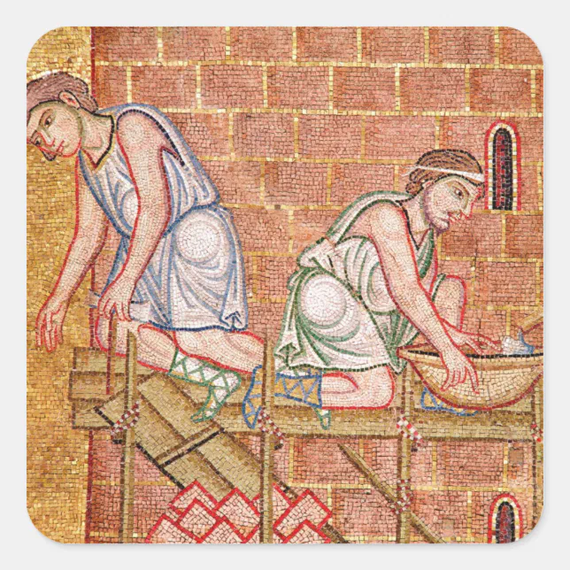 The Tower of Babel, from the Atrium Square Sticker | Zazzle