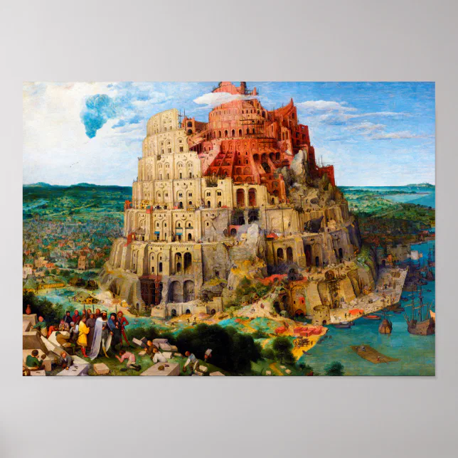 The Tower of Babel Pieter Bruegel the Elder art Poster | Zazzle