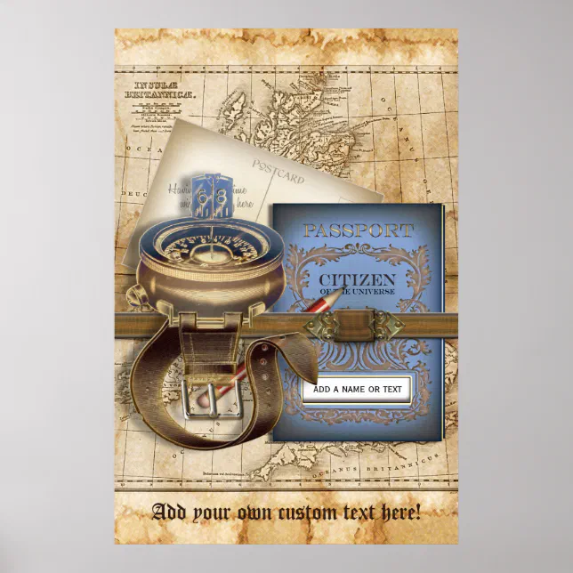 The Traveller Personalized Poster | Zazzle