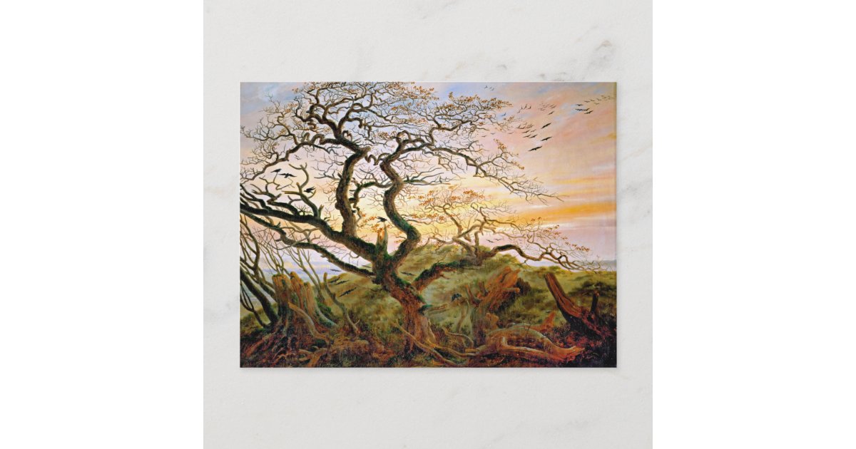 The Tree of Crows by Caspar David Friedrich Postcard | Zazzle
