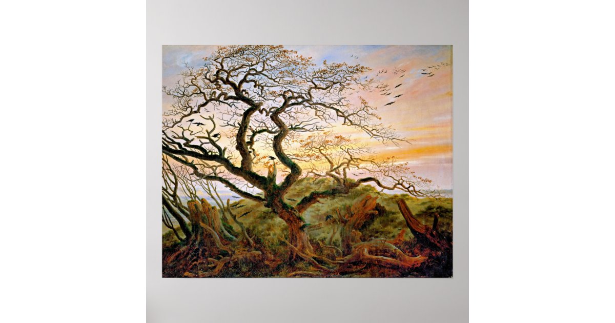 The Tree of Crows by Caspar David Friedrich Poster | Zazzle
