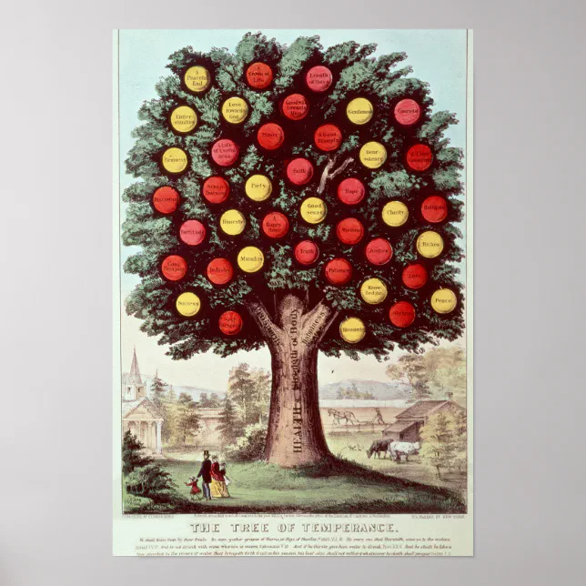 The Tree of Temperance, 1872 Poster | Zazzle