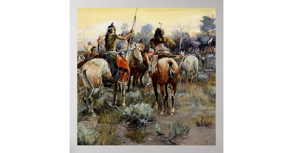 “The Truce” Western Art by Charles M Russell Poster | Zazzle