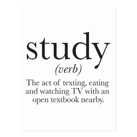 The truth about studying postcard | Zazzle.com