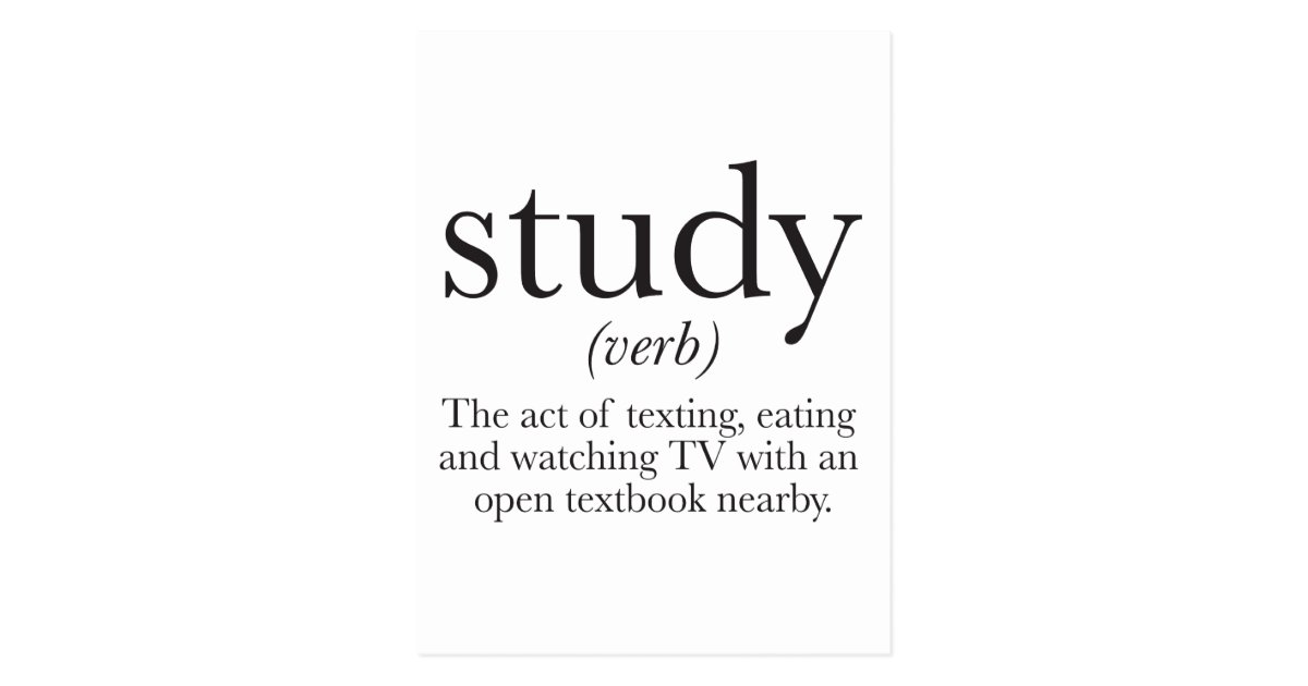 The truth about studying postcard | Zazzle.com