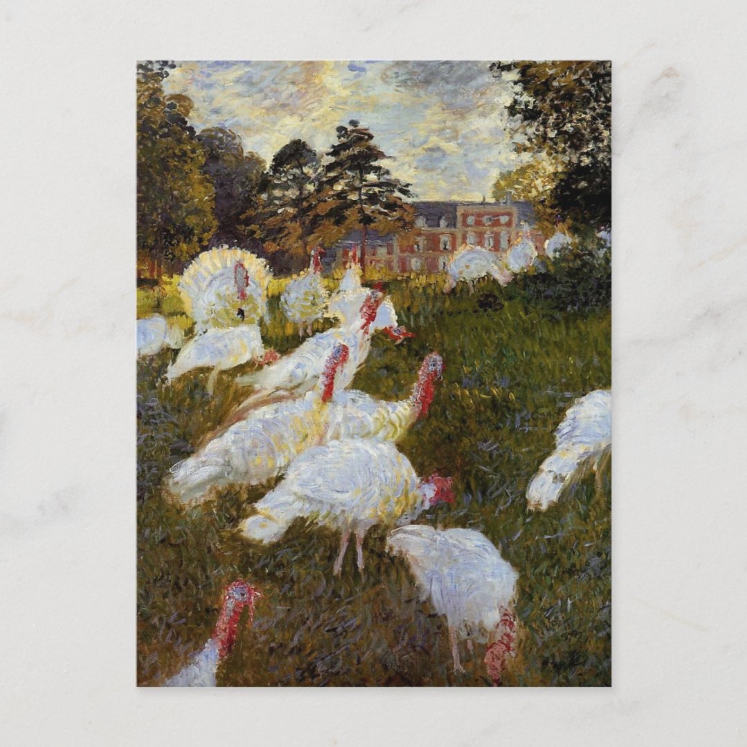 The Turkeys by Claude Monet Postcard | Zazzle