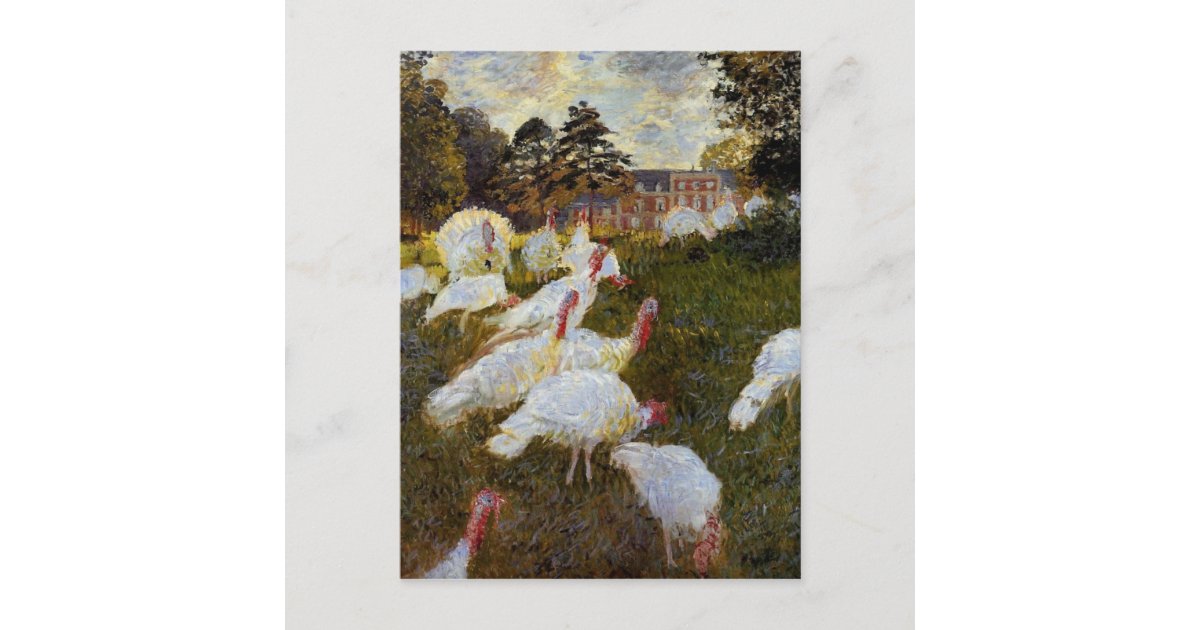 The Turkeys by Claude Monet Postcard | Zazzle