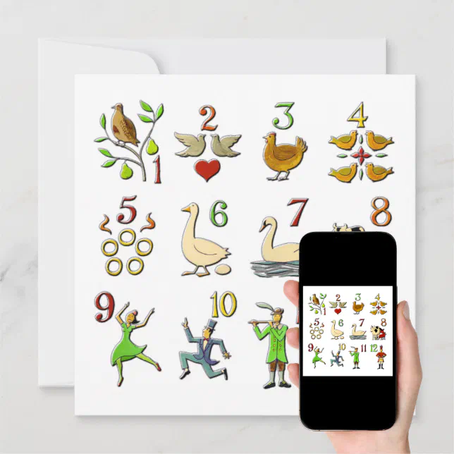 The Twelve Days of Christmas Holiday Card | Zazzle