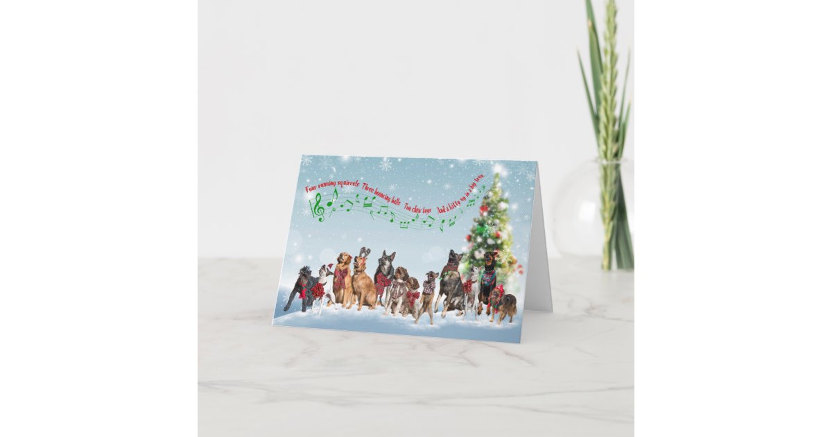 The Twelve Dogs of Christmas Card | Zazzle