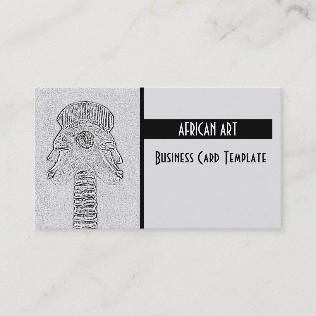 The Twins African Art Tribal Business Card | Zazzle