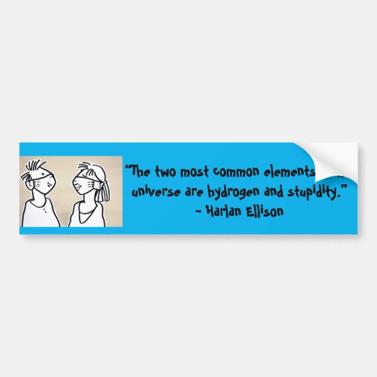 The Two Most Common Elements In The Universe Are Bumper Sticker 