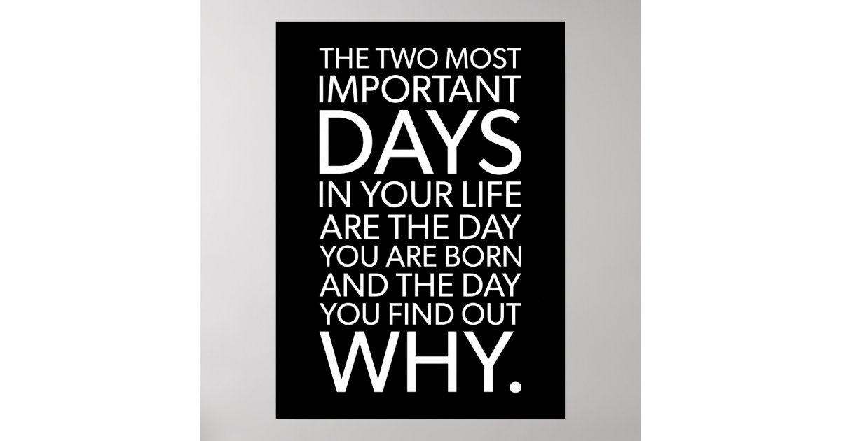 The Two Most Important Days Of Your Life Poster | Zazzle