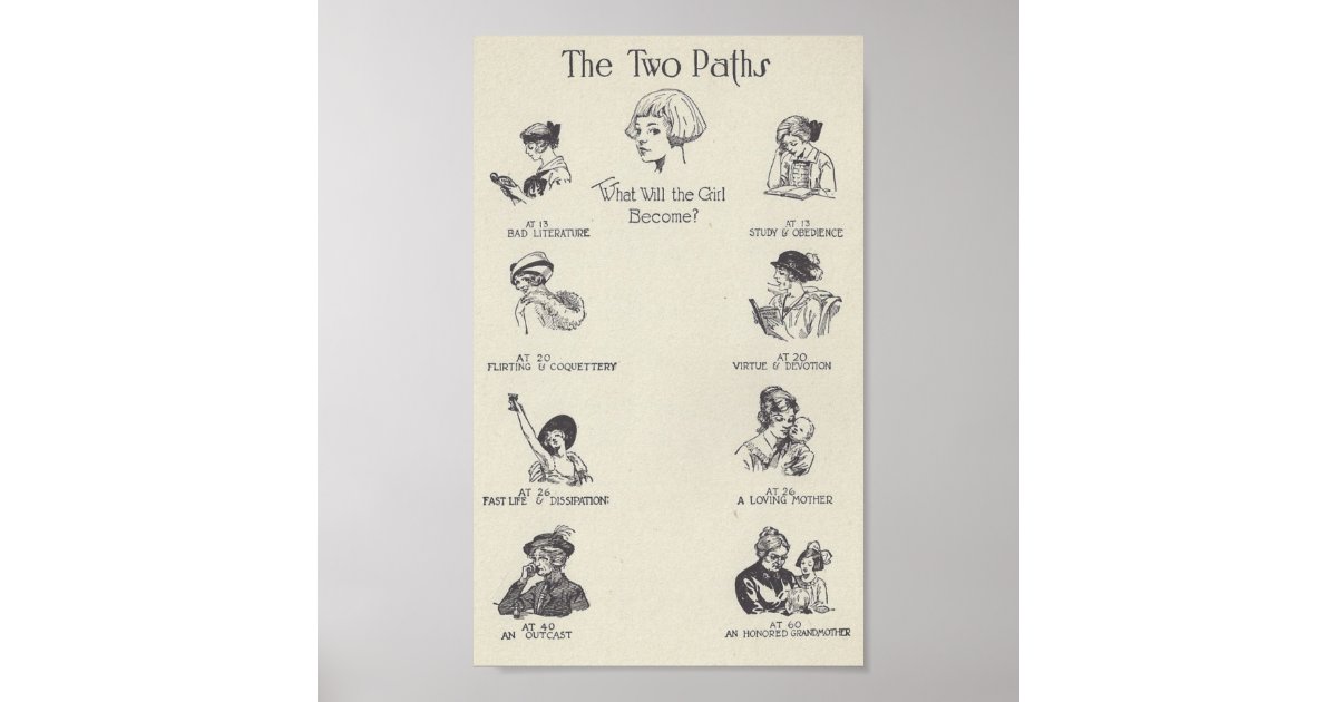 The Two Paths (women) Poster | Zazzle