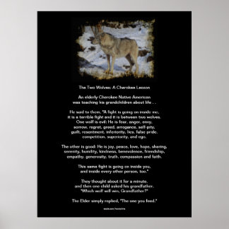 Two Wolves Posters | Zazzle