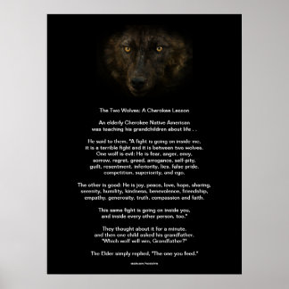 Two Wolves Posters | Zazzle