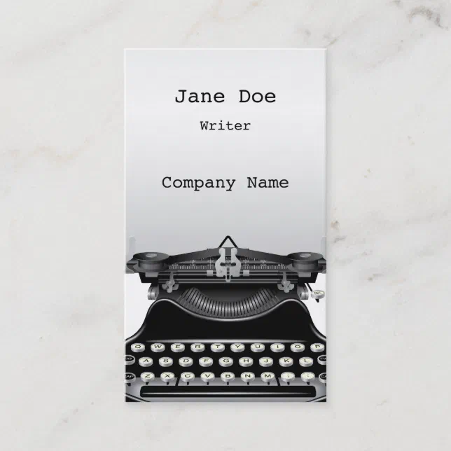 The Typewriter Business Card | Zazzle