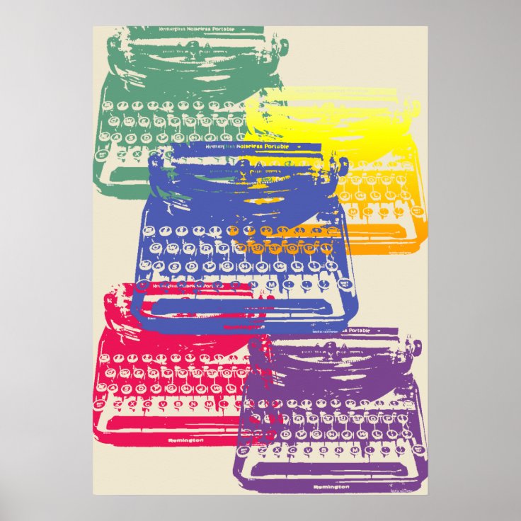 the typewriter - light poster | Zazzle