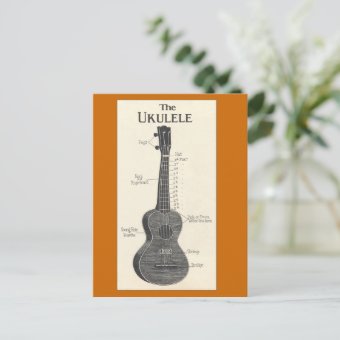 The Ukulele Postcard | Zazzle