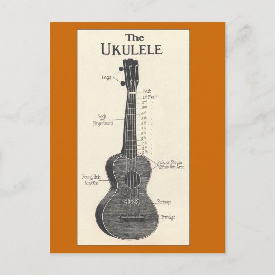 The Ukulele Postcard | Zazzle.com