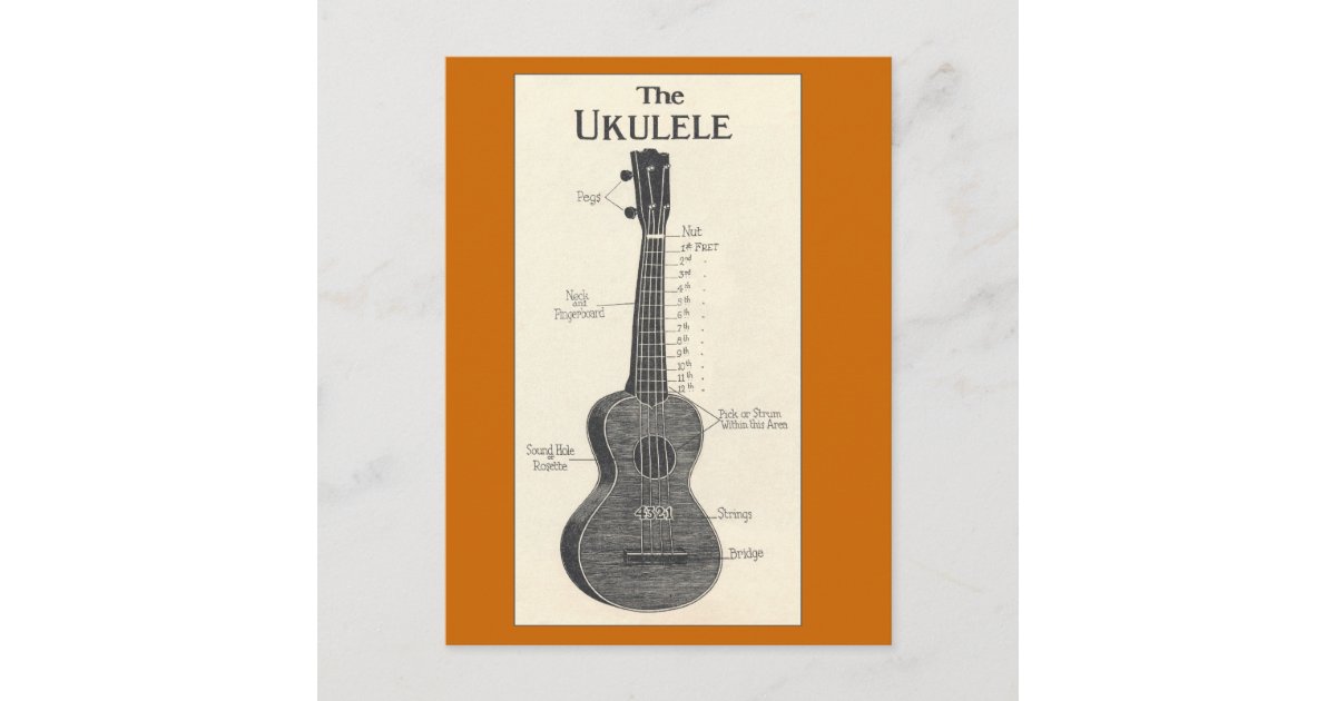 The Ukulele Postcard | Zazzle