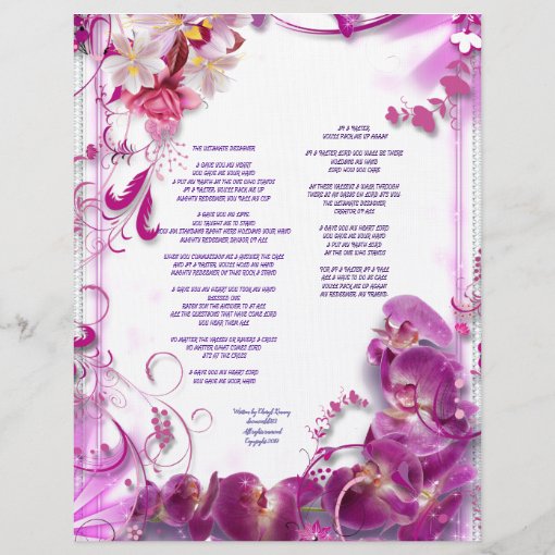 The Ultimate Designer Poem Personalized Paper | Zazzle