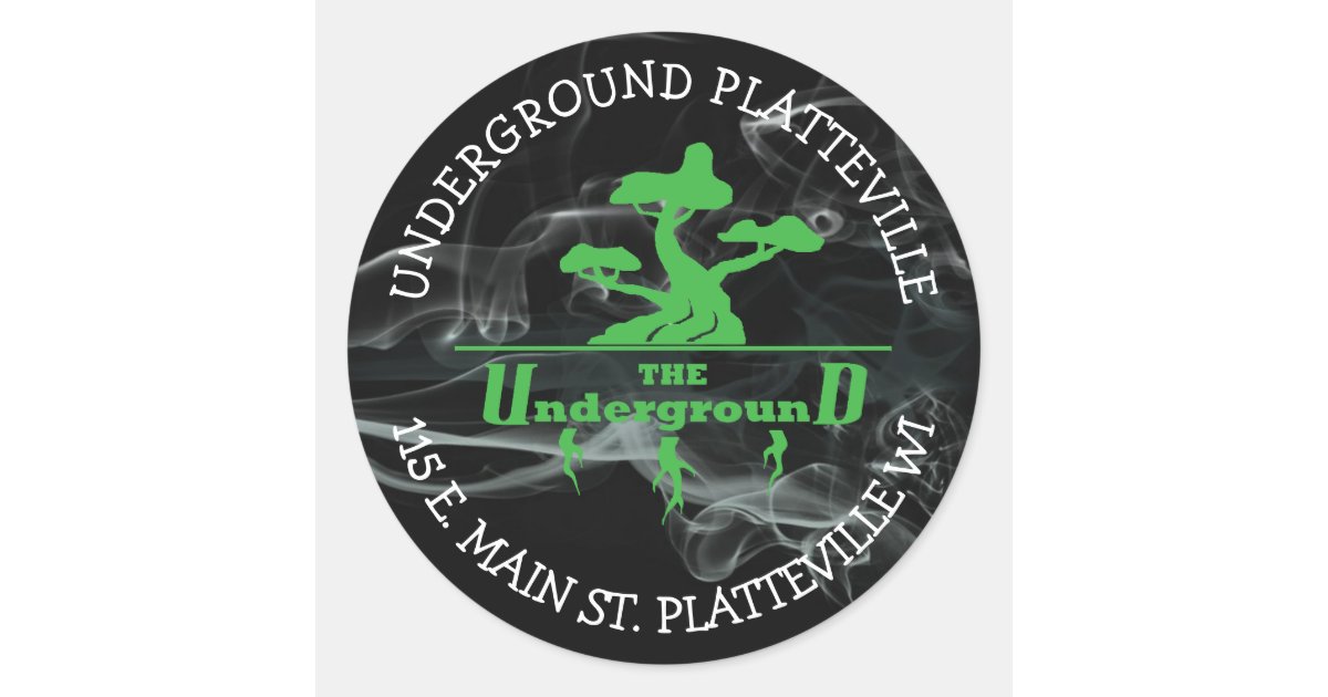 The Underground Vaping Shop Logo stickers | Zazzle