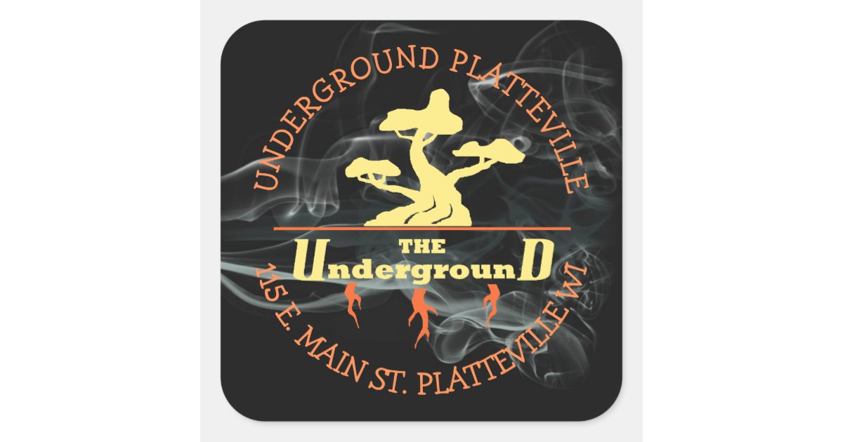 The Underground Vaping Shop Logo stickers (Large) | Zazzle