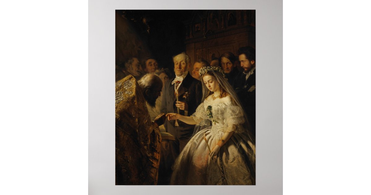 The Unequal Marriage (1862) by Vasily Pukirev Poster | Zazzle