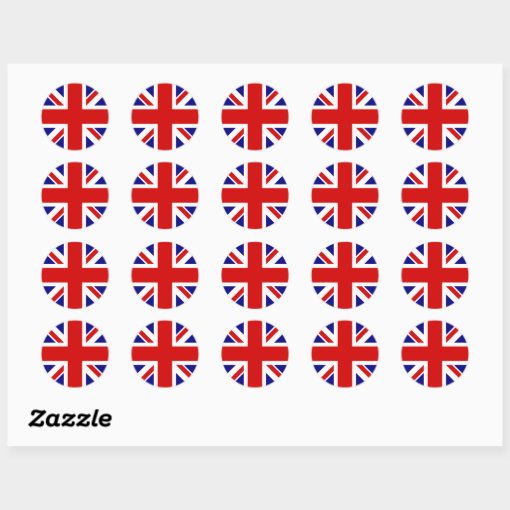 The Union Jack Flag Classic Round Sticker | Zazzle