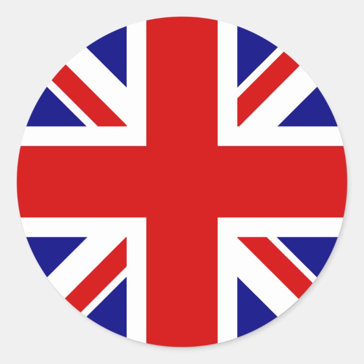The Union Jack Flag Classic Round Sticker | Zazzle