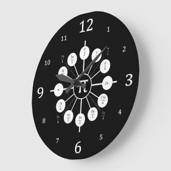 THE UNIT CIRCLE: A Lesson On Radian Measures Large Clock | Zazzle