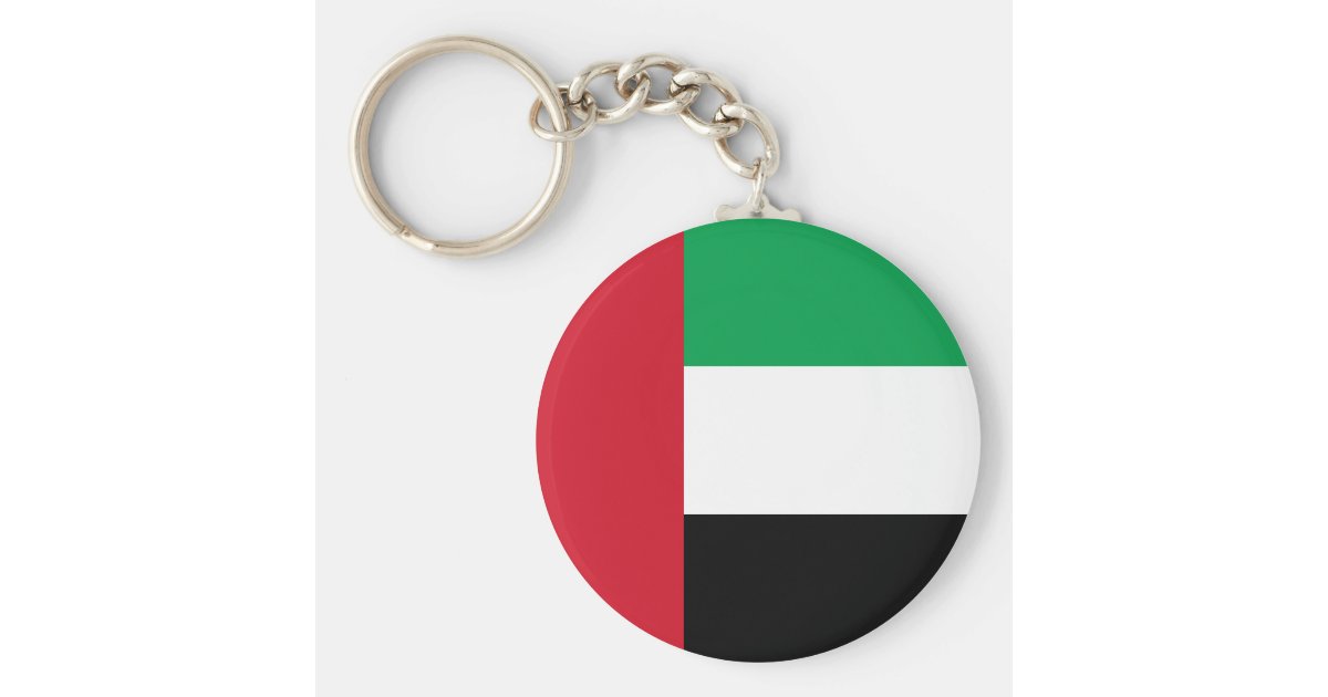 The United Arab Emirates Flag Keychain | Zazzle