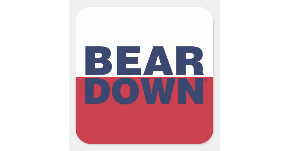 The University of Arizona | Bear Down Square Sticker | Zazzle