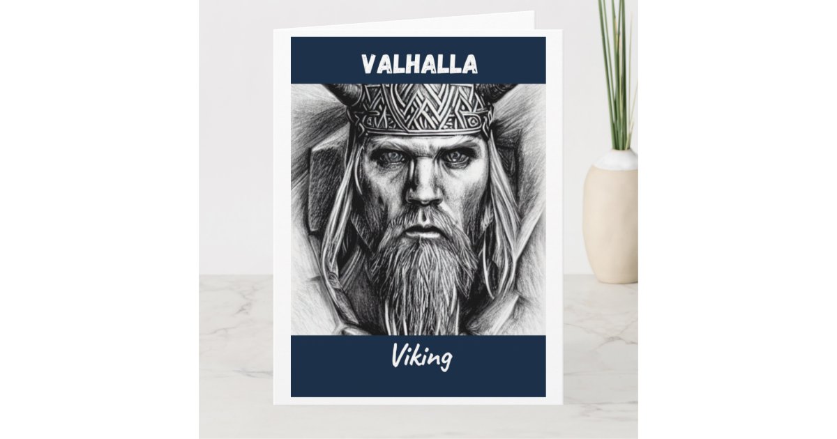 The Valhalla Viking Card | Zazzle