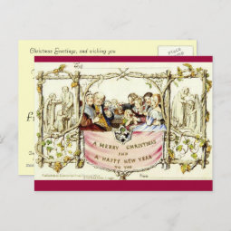 The Very First Christmas Card (1843) | Zazzle