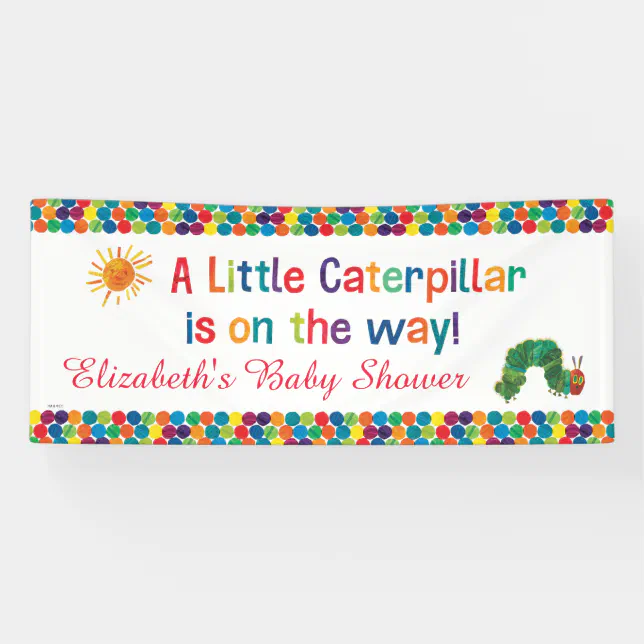 The Very Hungry Caterpillar Baby Shower Banner | Zazzle