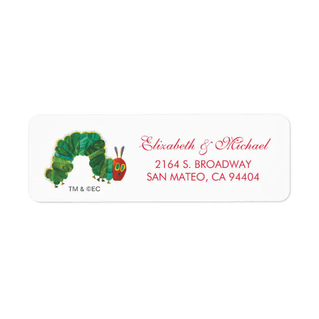 The Very Hungry Caterpillar Baby Shower Label | Zazzle
