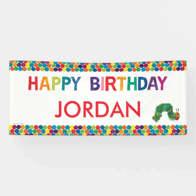 The Very Hungry Caterpillar Birthday Banner | Zazzle