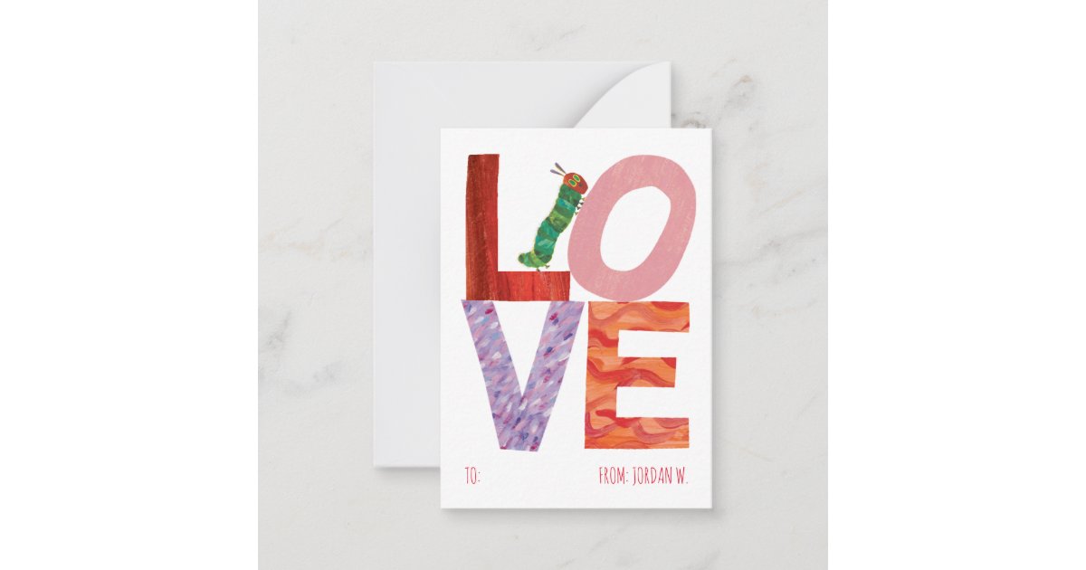 The Very Hungry Caterpillar | LOVE Note Card | Zazzle