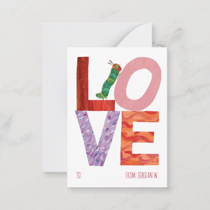 The Very Hungry Caterpillar | LOVE Note Card | Zazzle.com