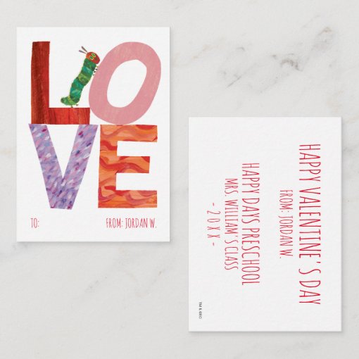 The Very Hungry Caterpillar | LOVE Note Card | Zazzle