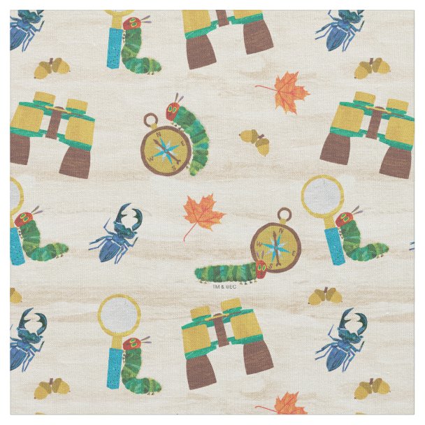 Eric Carle | The Very Hungry Caterpillar Pattern Fabric | Zazzle