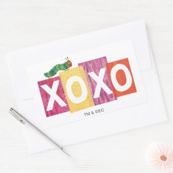 The Very Hungry Caterpillar | XOXO Rectangular Sticker | Zazzle