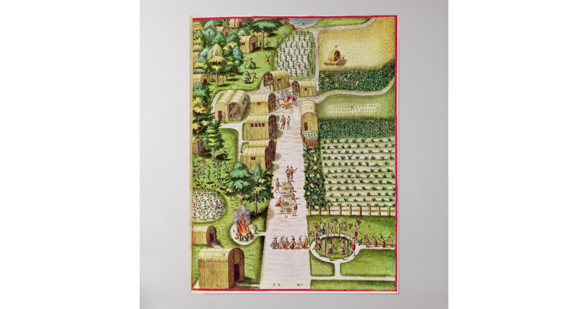 The Village of Secoton Poster | Zazzle