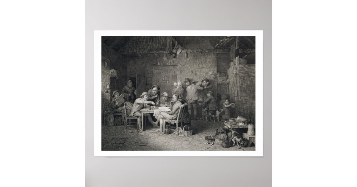 The Village Politicians, engraved by Abraham Raimb Poster | Zazzle