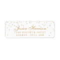 The Vintage Glam Gold Confetti Wedding Collection Label | Zazzle