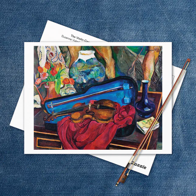 The Violin Case Suzanne Valadon Postcard | Zazzle
